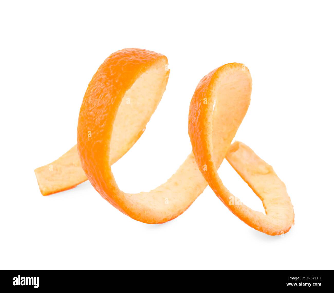 Fresh orange peel preparing for drying isolated on white Stock Photo ...