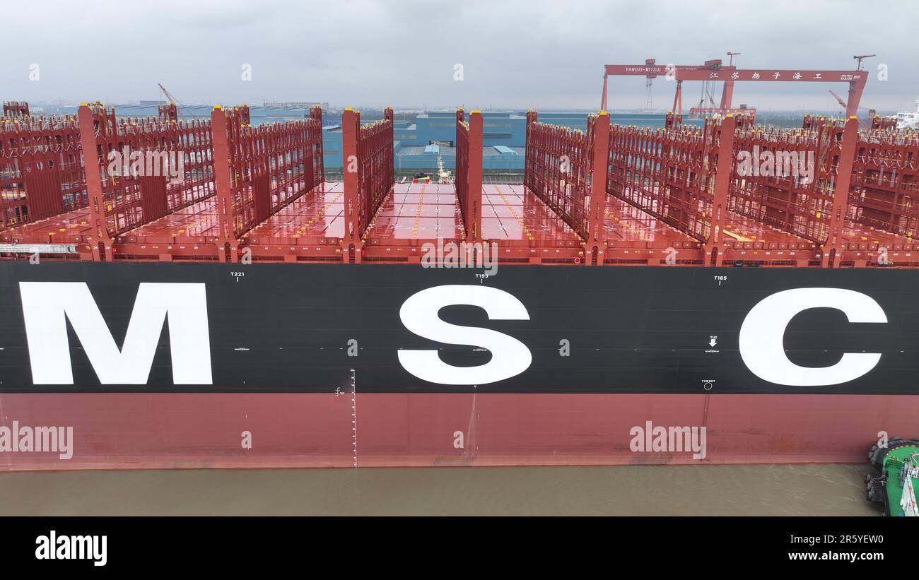 SUZHOU, CHINA - JUNE 6, 2023 - MSC MARIELLA, the world's largest newly ...