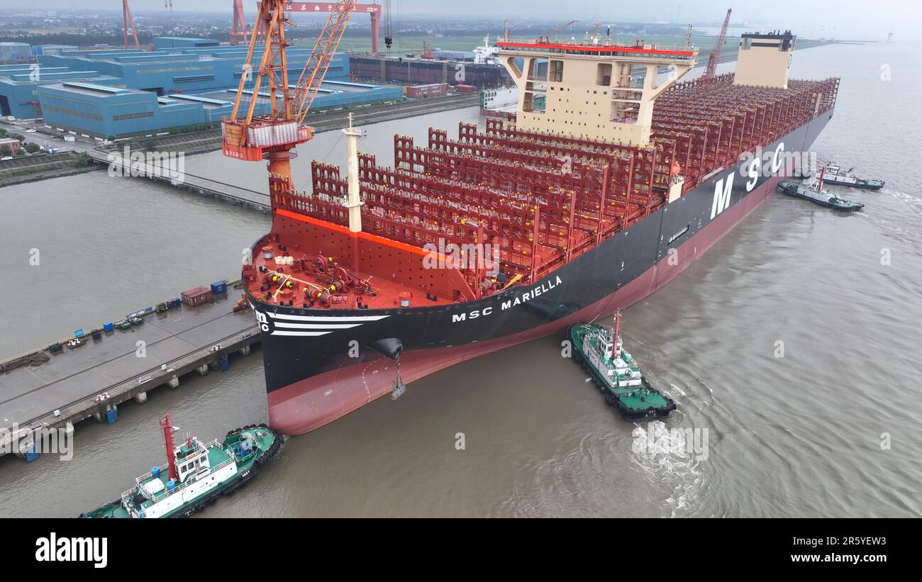 SUZHOU, CHINA - JUNE 6, 2023 - MSC MARIELLA, the world's largest newly ...