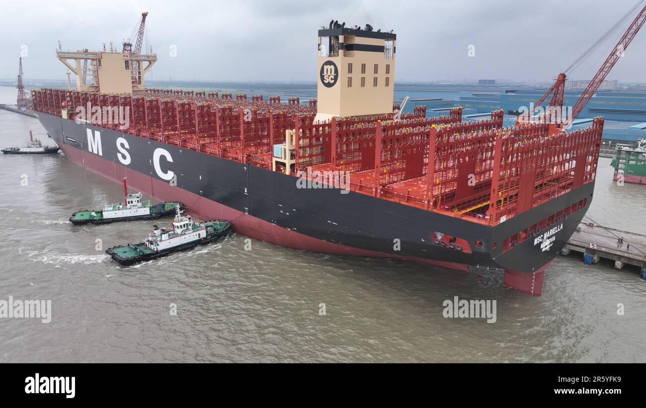 SUZHOU, CHINA - JUNE 6, 2023 - MSC MARIELLA, the world's largest newly ...