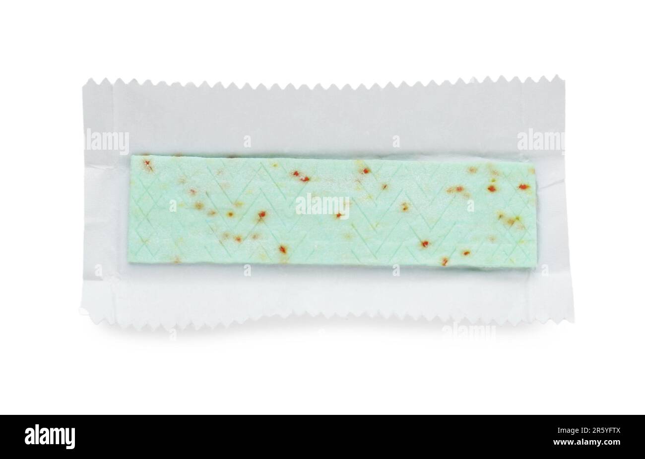 Unwrapped stick of chewing gum isolated on white, top view Stock Photo ...