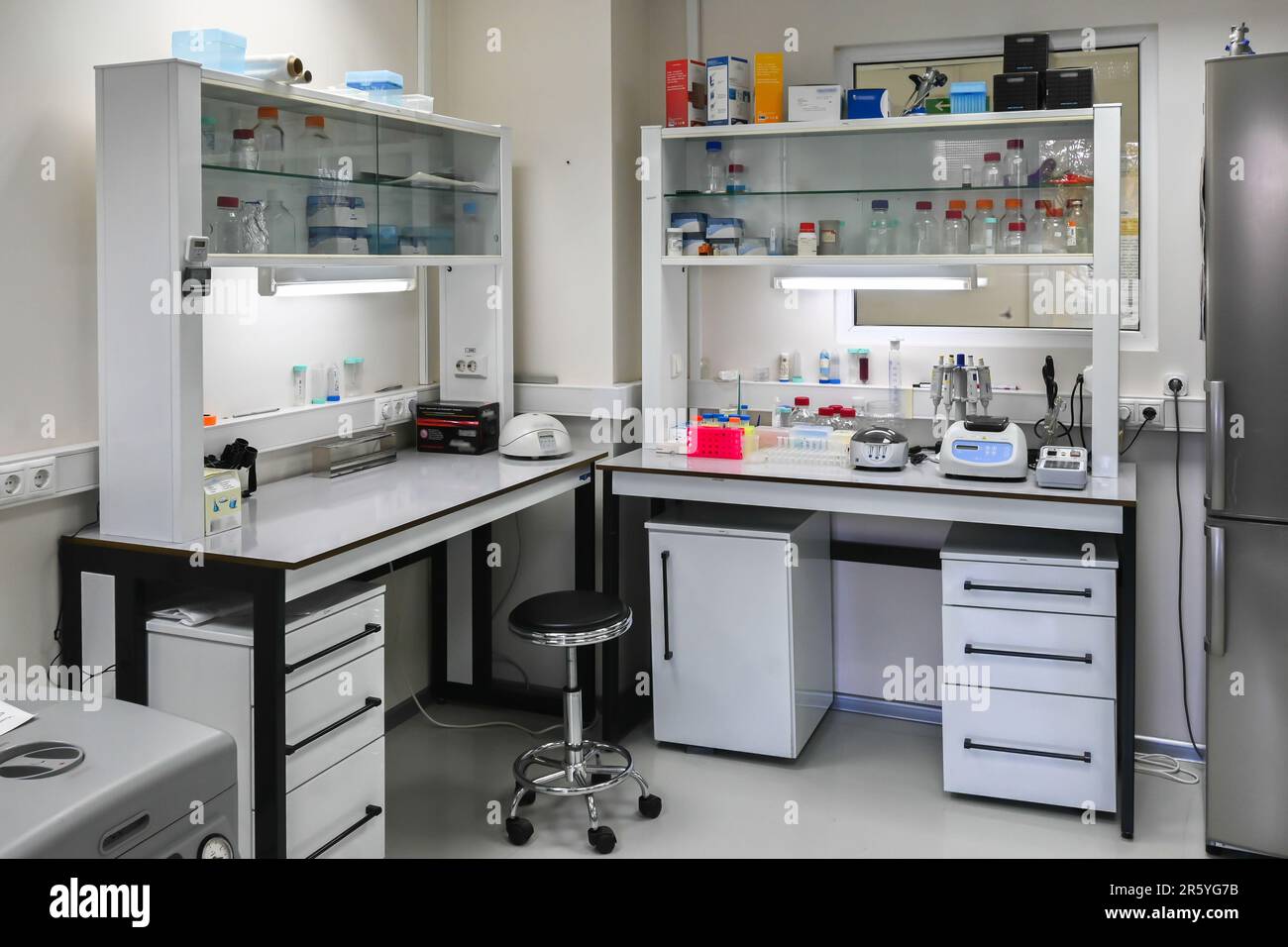 Laboratory of Biological Research. The interior of a modern scientific ...