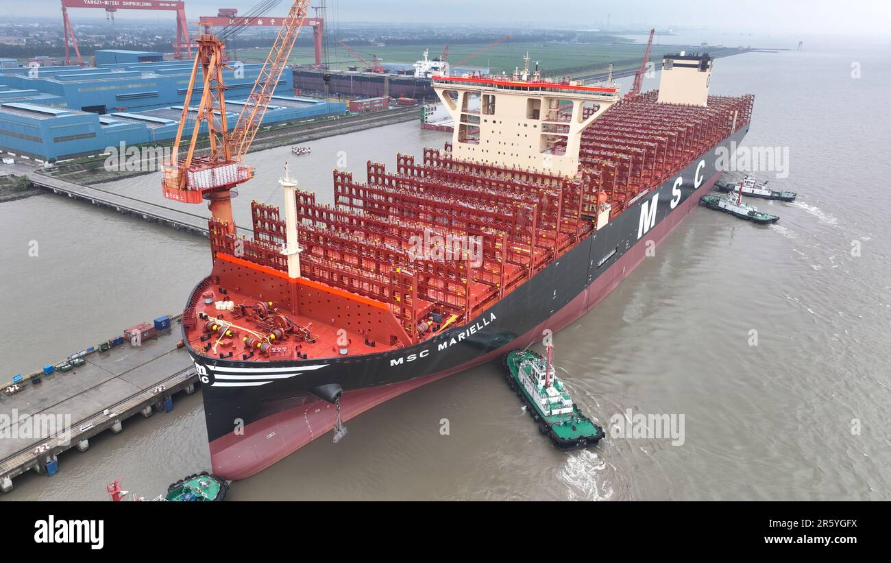 SUZHOU, CHINA - JUNE 6, 2023 - MSC MARIELLA, the world's largest newly ...