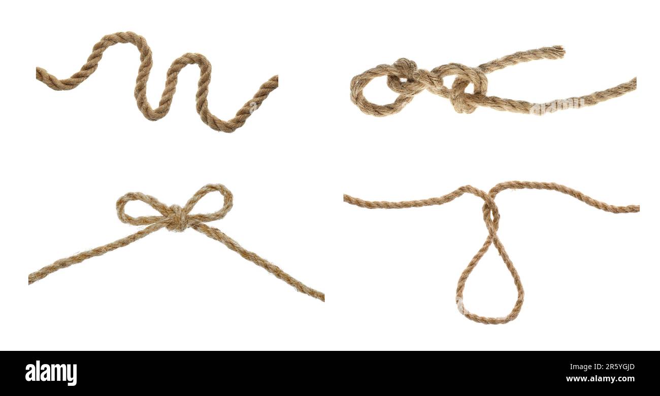 Collection set ropes knot hi-res stock photography and images - Alamy