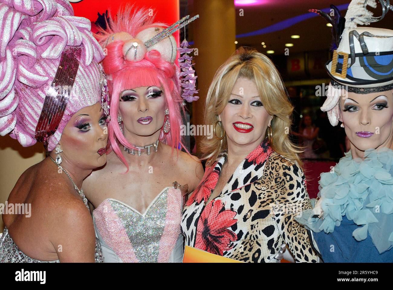 Carlotta with meet-and-greet drag performers on the Pink Carpet at the ...