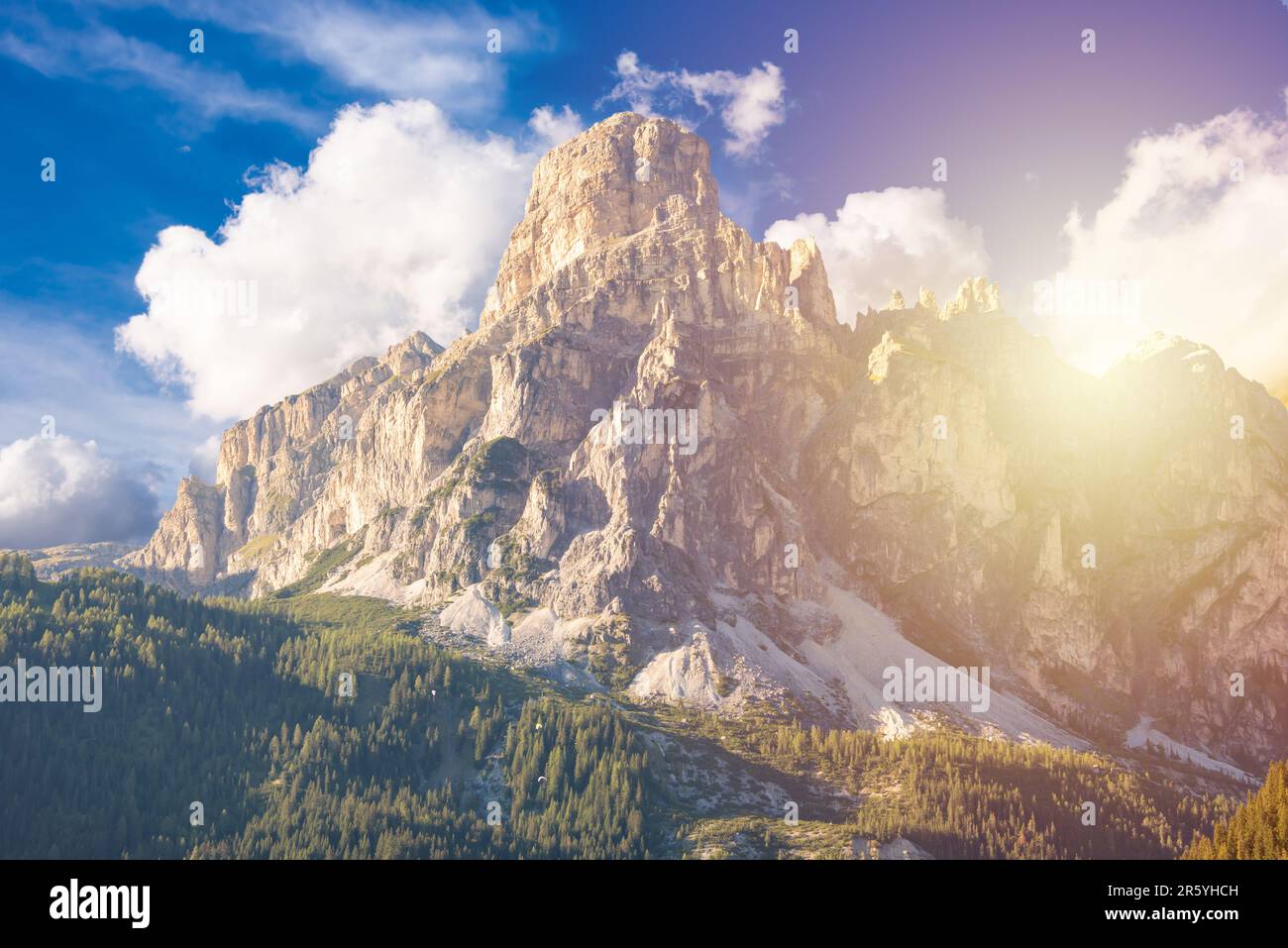 Dolomite alps in northern Italy, beautiful mountain landscape Stock ...
