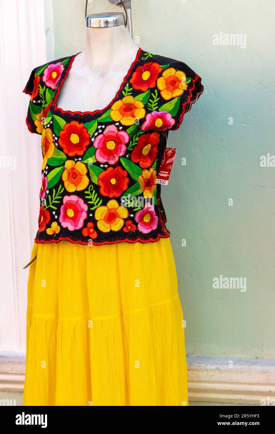 Traditional style Mayan female clothes skirt and huipil, Merida ...