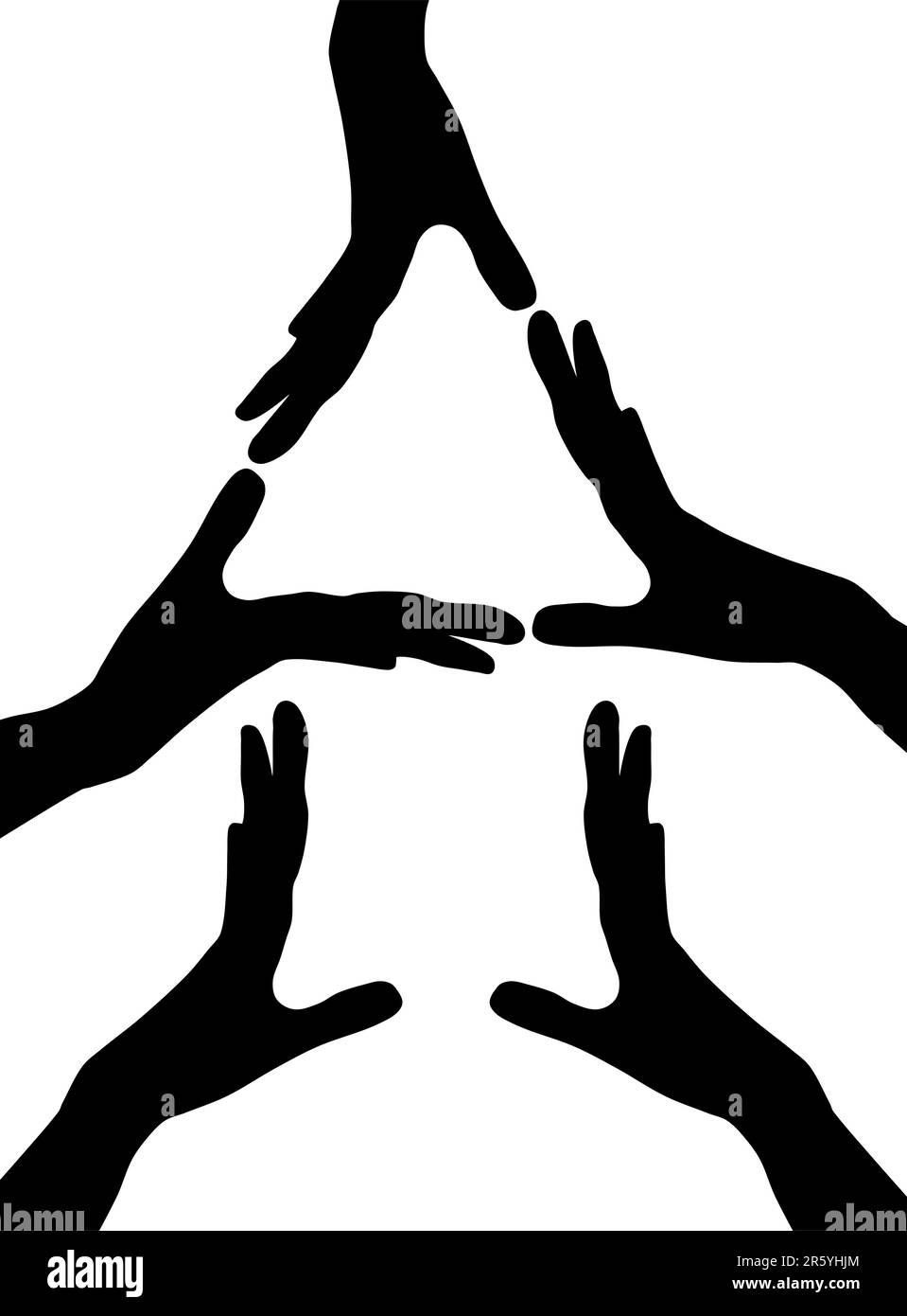 black and white symbols made from hands Stock Vector Image & Art - Alamy