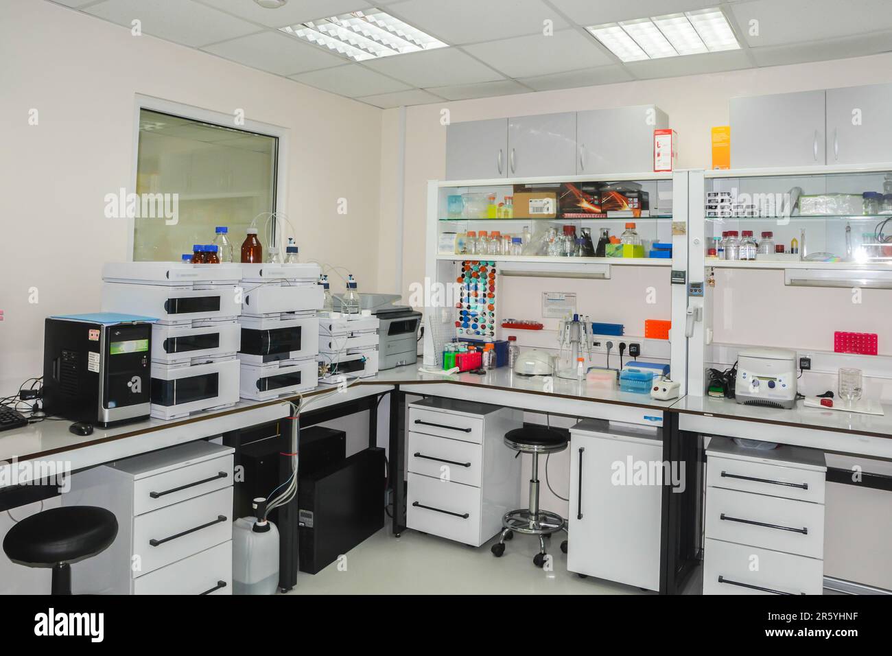 Laboratory of Biological Research. The interior of a modern scientific ...