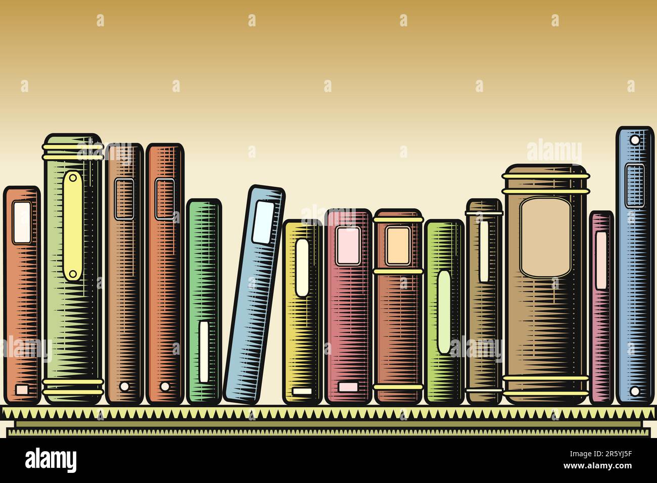 Language books on a shelf Stock Vector Images - Alamy