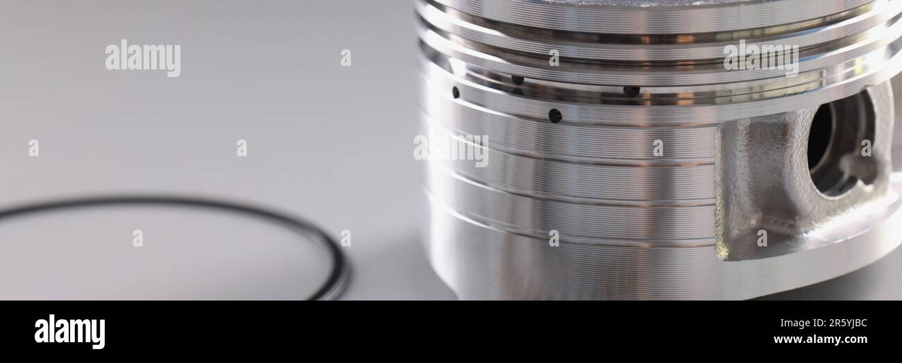 Spare part engine piston and rings for auto repair Stock Photo - Alamy