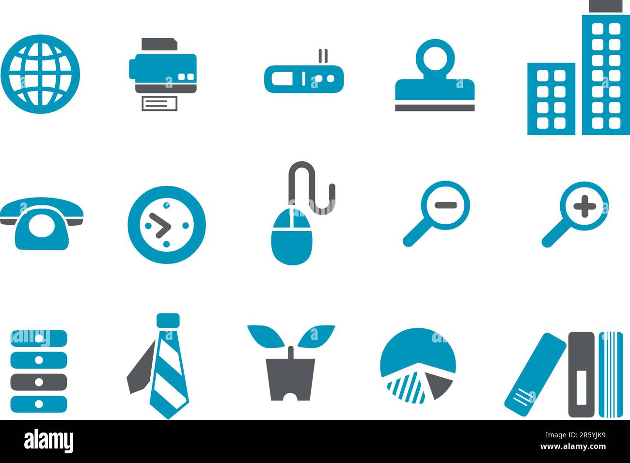 Vector icons pack - Blue Series, office collection Stock Vector Image ...