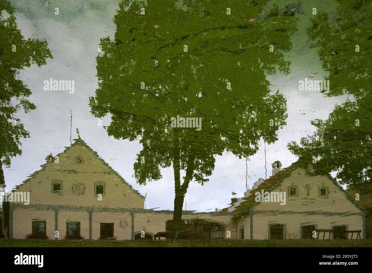 This image has been rotated by 180 degrees. Pointed gables of ...