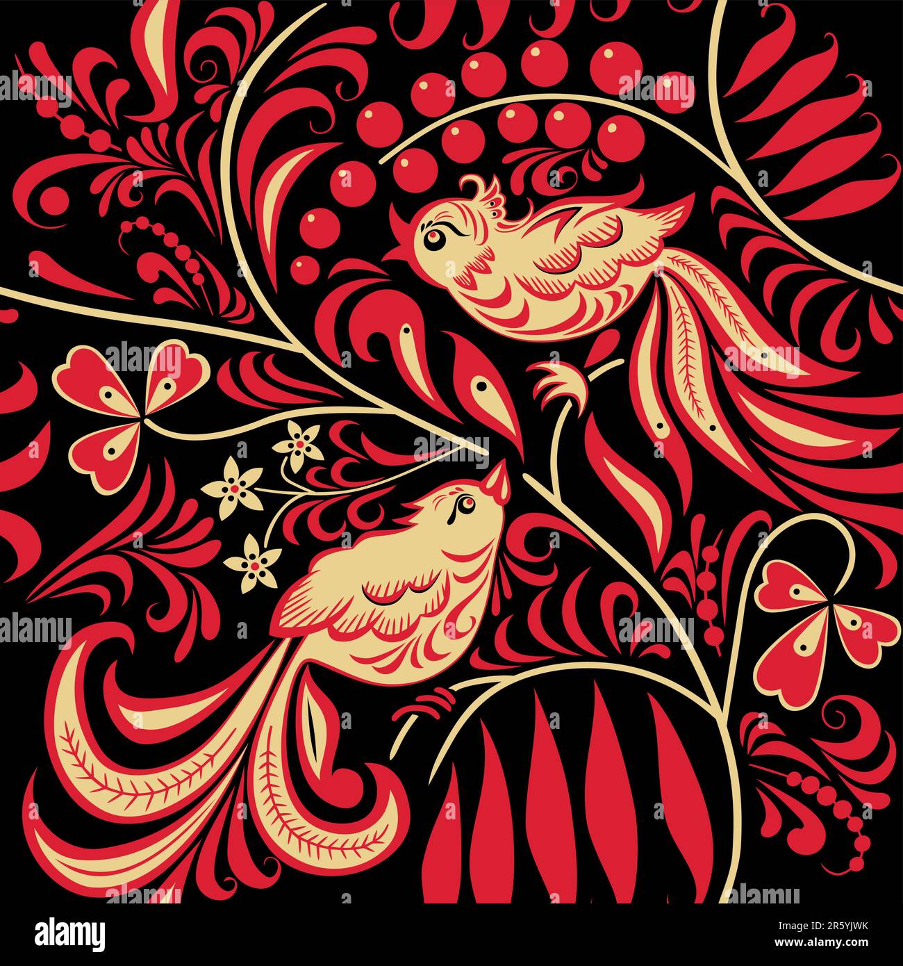 Pattern in the Russian traditional style Stock Vector Image & Art - Alamy