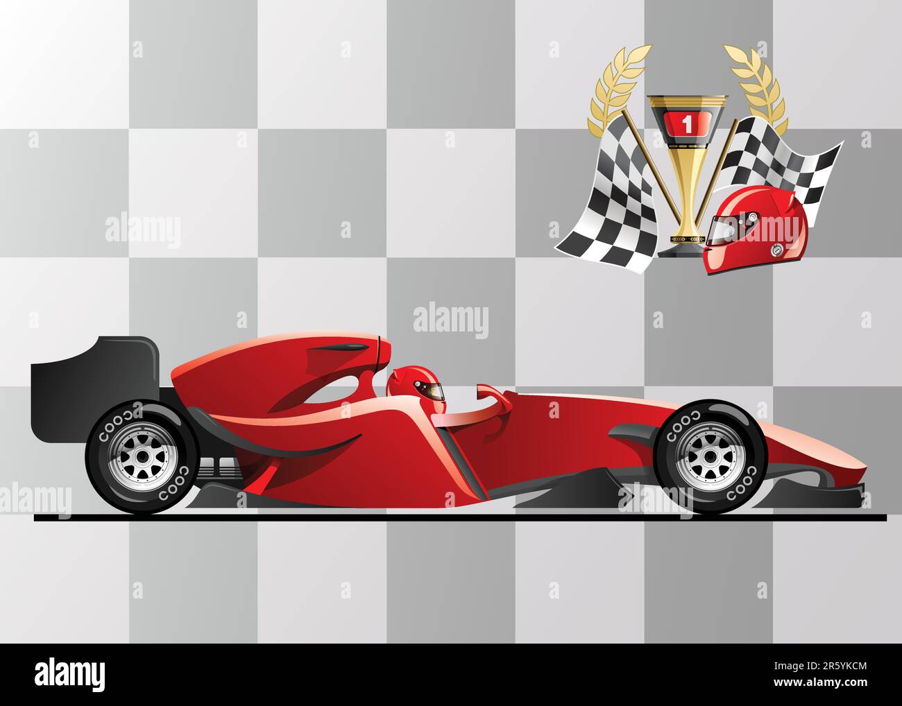 Red formula 1 racer Stock Vector Images - Alamy