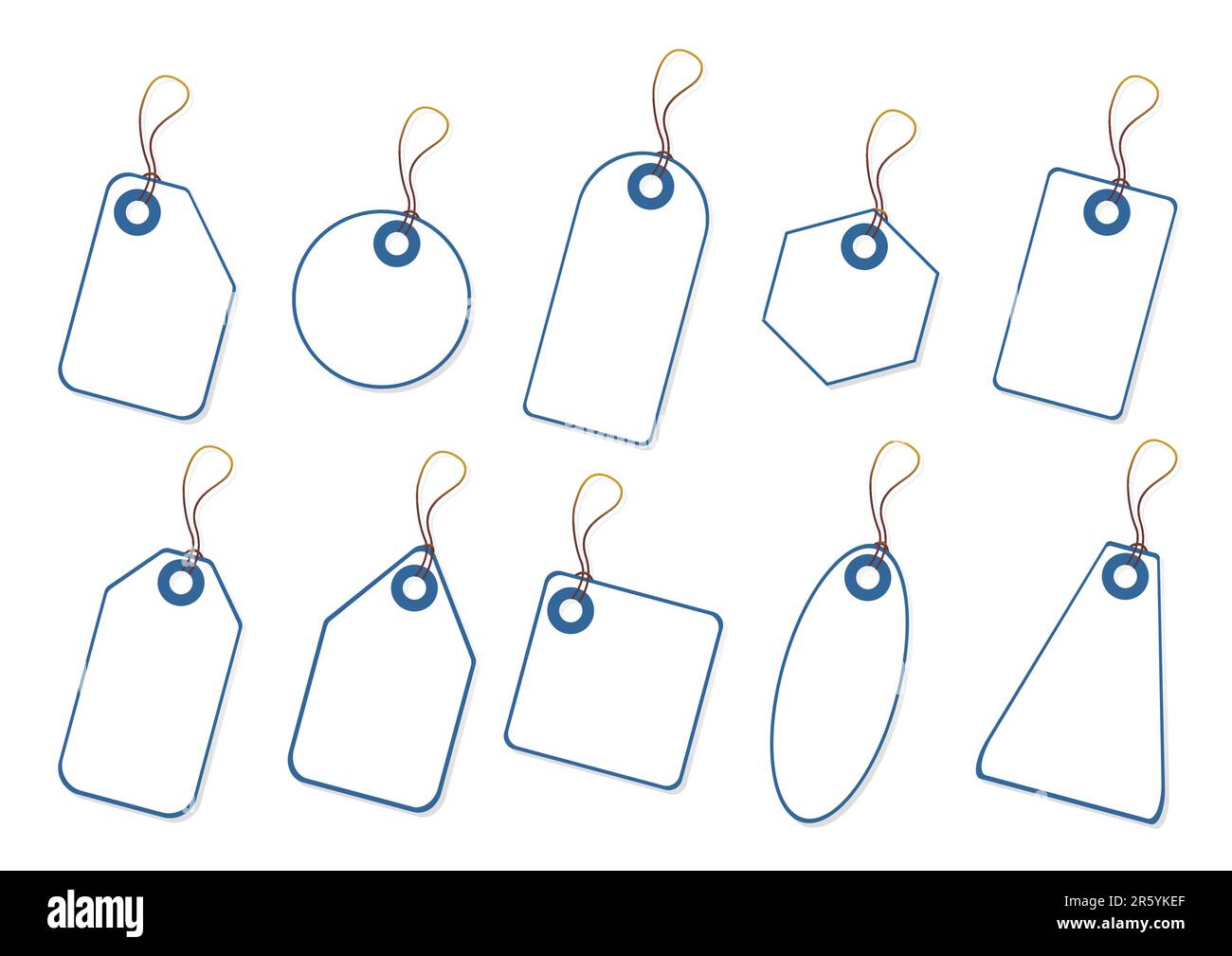 White promo tags with copy space over white background Stock Vector ...