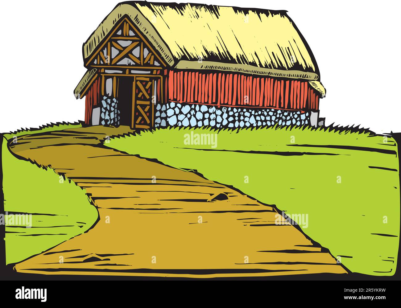 Grain store barn Stock Vector Images - Alamy