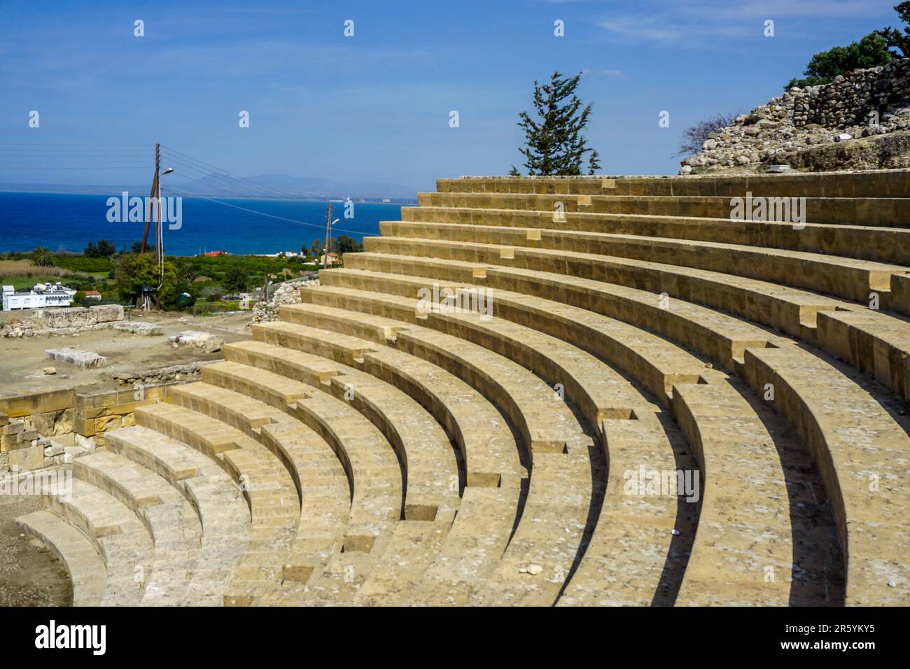 3 April 2023 Nicosia Cyprus. Soli Ancient city in with basilica and ...