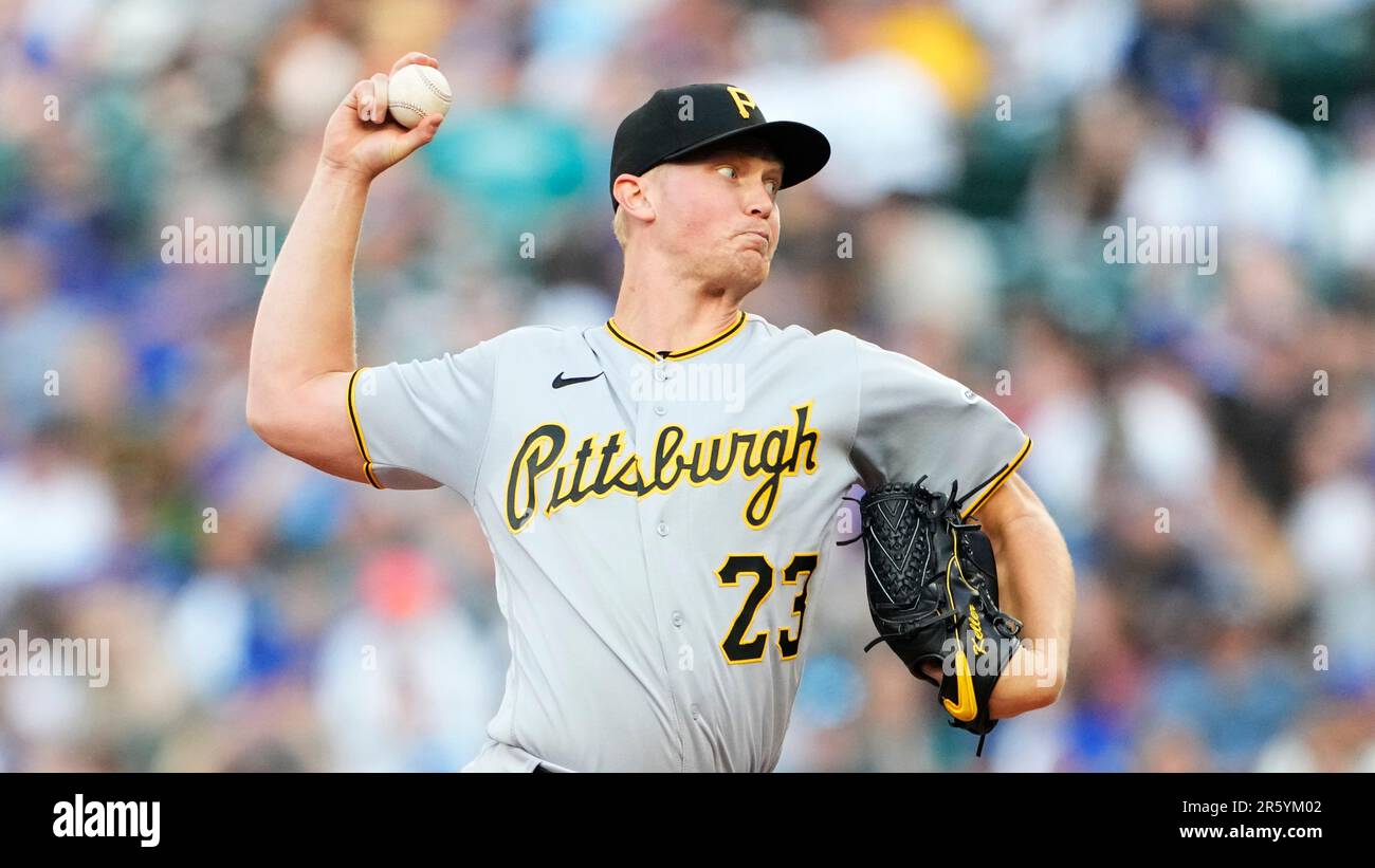 Pittsburgh Pirates starting pitcher Mitch Keller throws against the ...