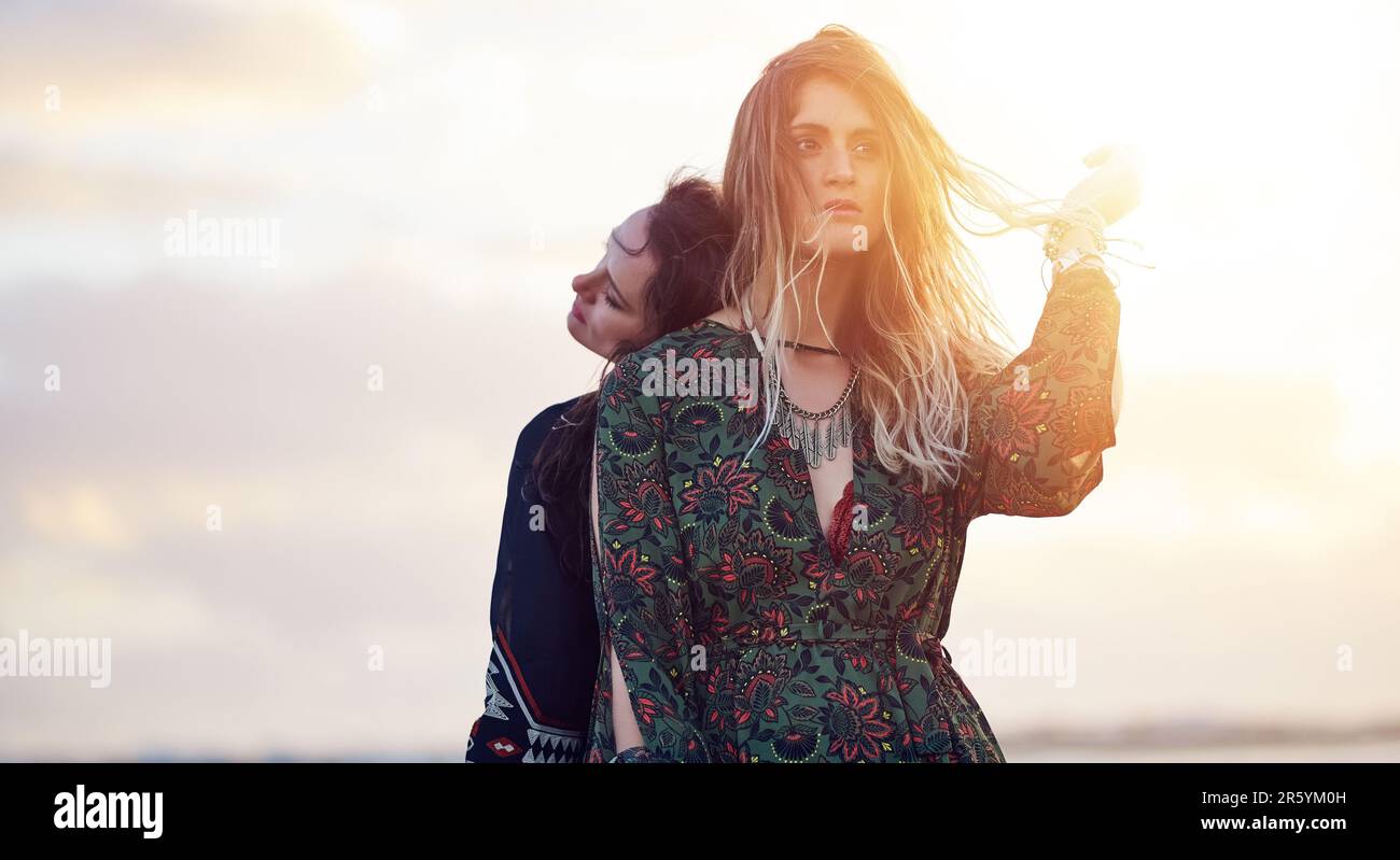 Personal style is an attitude. two young women spending the day at the ...