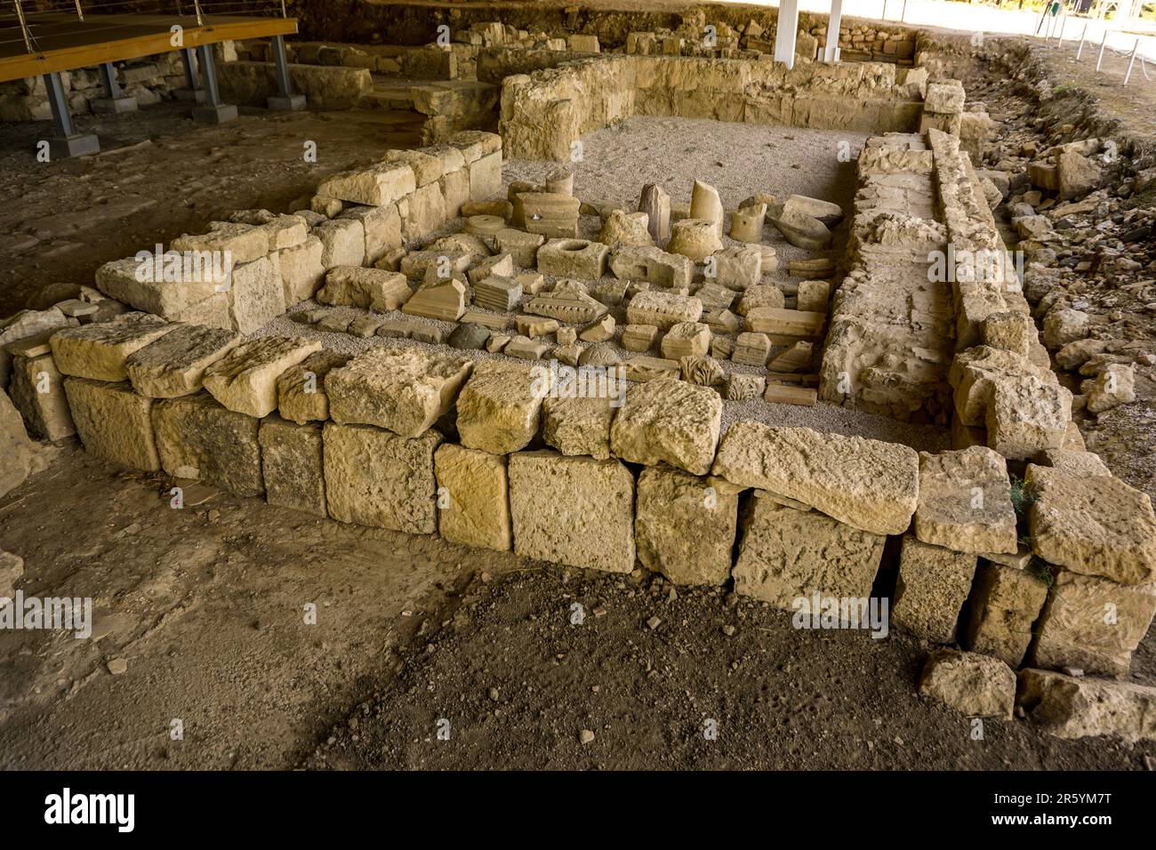 3 April 2023 Nicosia Cyprus. Soli Ancient city in with basilica and ...