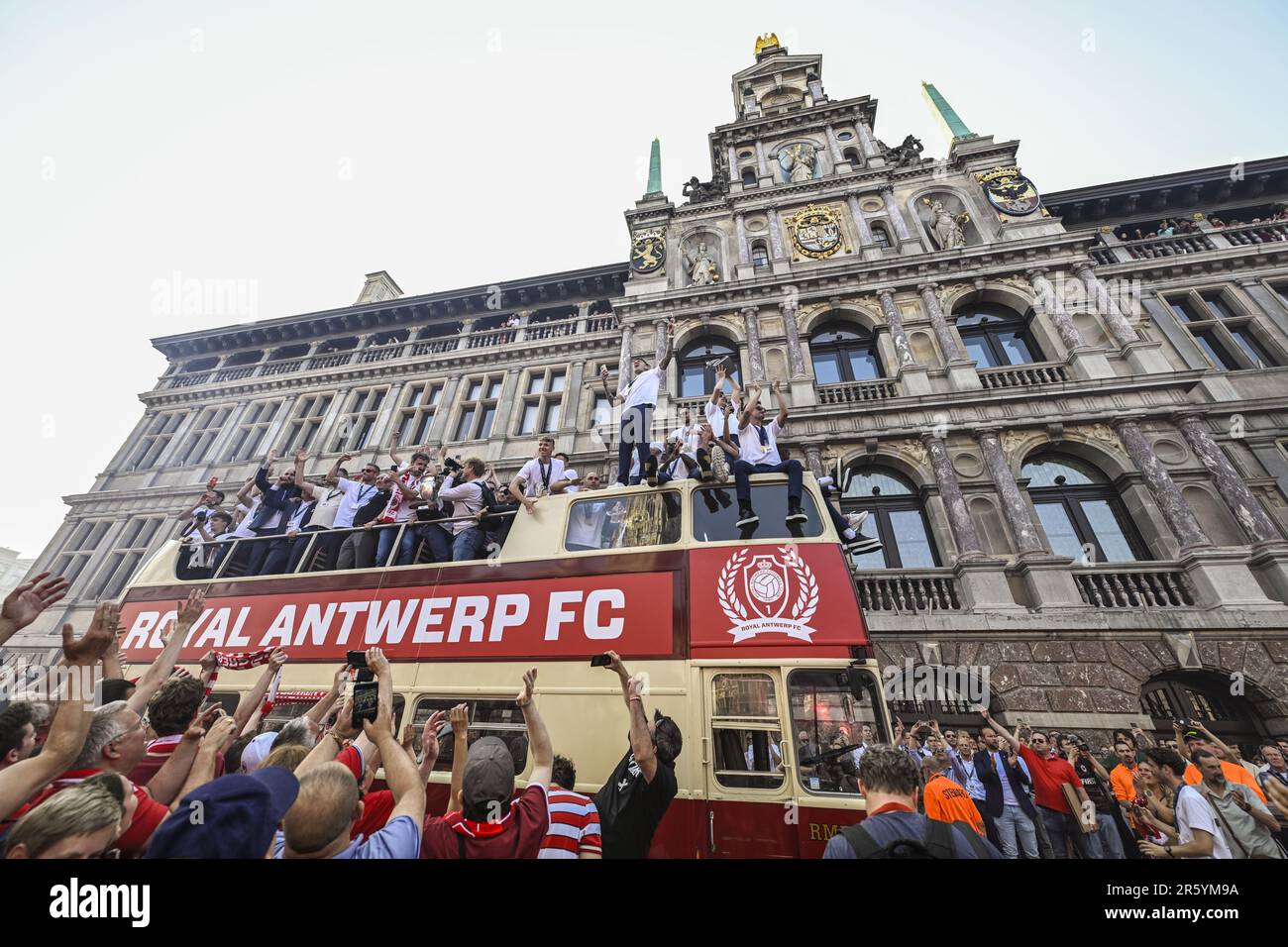 Antwerp, Belgium. 05th June, 2023. Antwerp's players pictured during ...