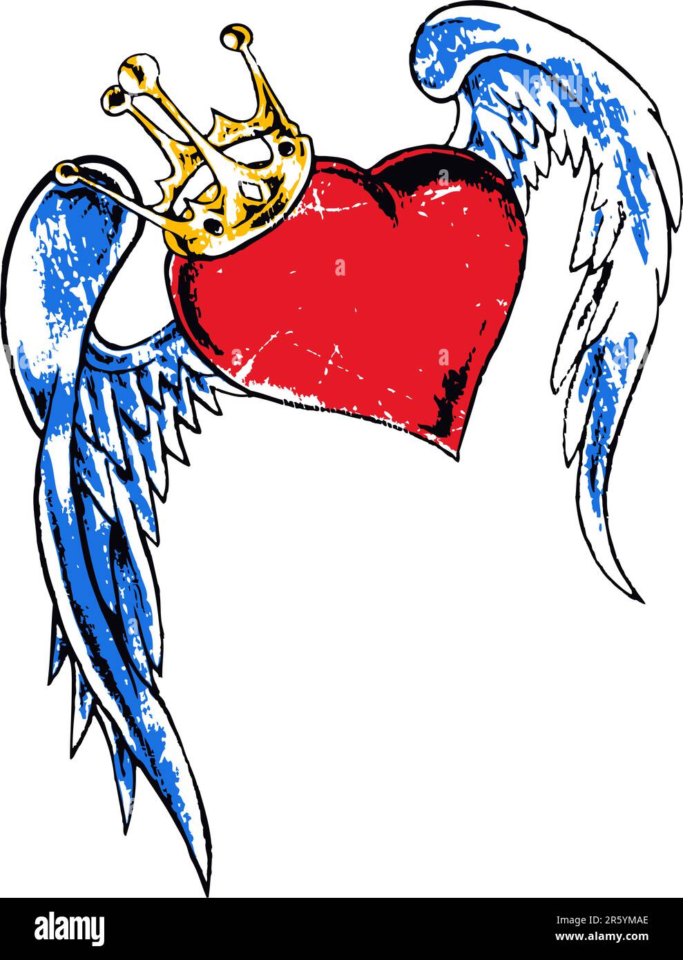 Gothic Heart With Wings Drawings Heart With Wings Vector Images