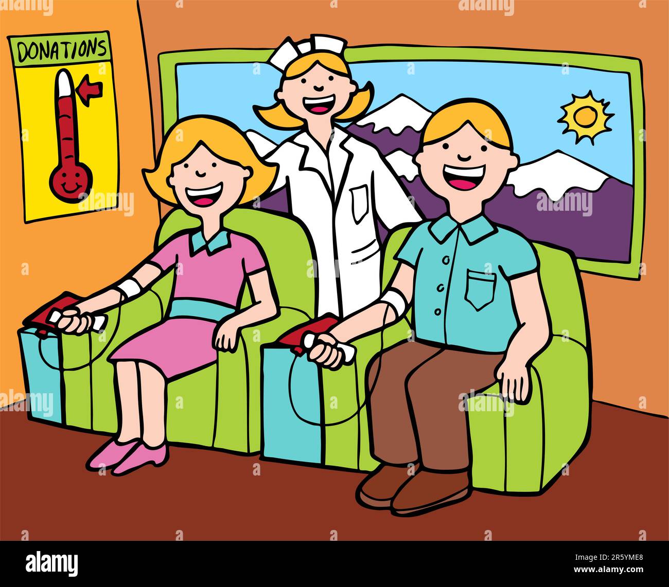 Nurse blood donor donation Stock Vector Images - Alamy