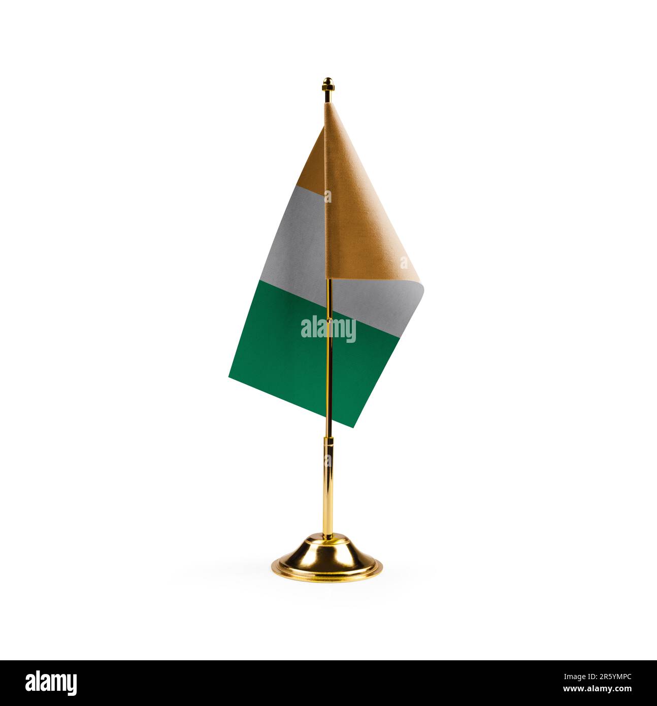 Small national flag of the Cote dIvoire on a white background Stock ...
