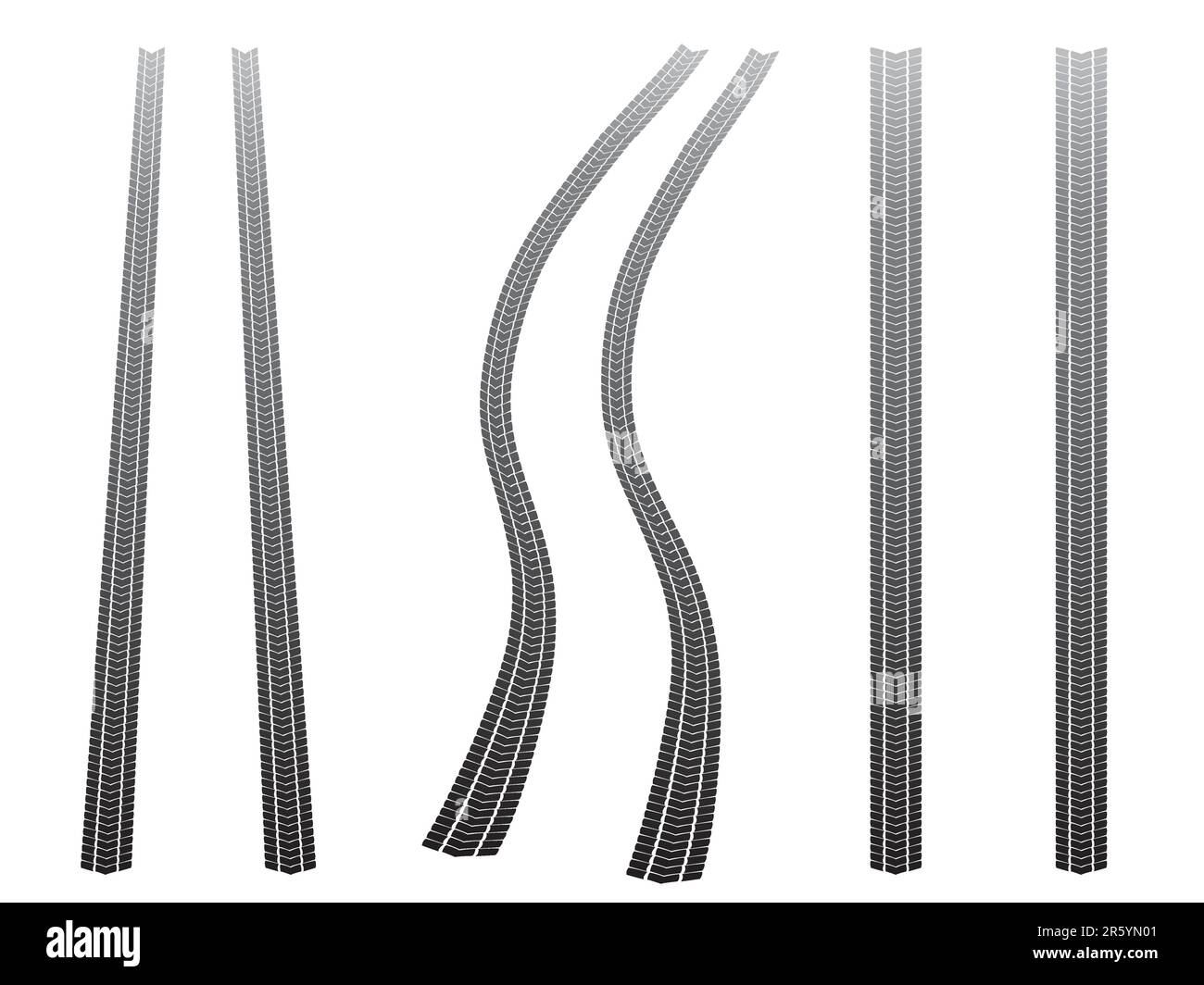 Tyre tracks vector Black and White Stock Photos & Images - Alamy