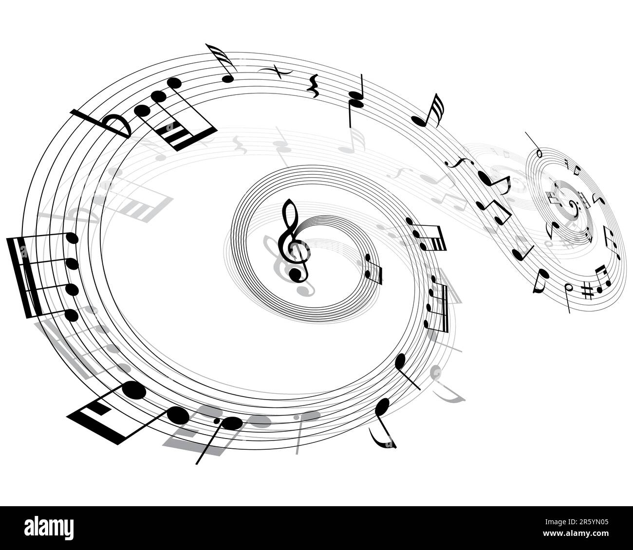 Musical notes background with lines. Vector illustration Stock Vector ...