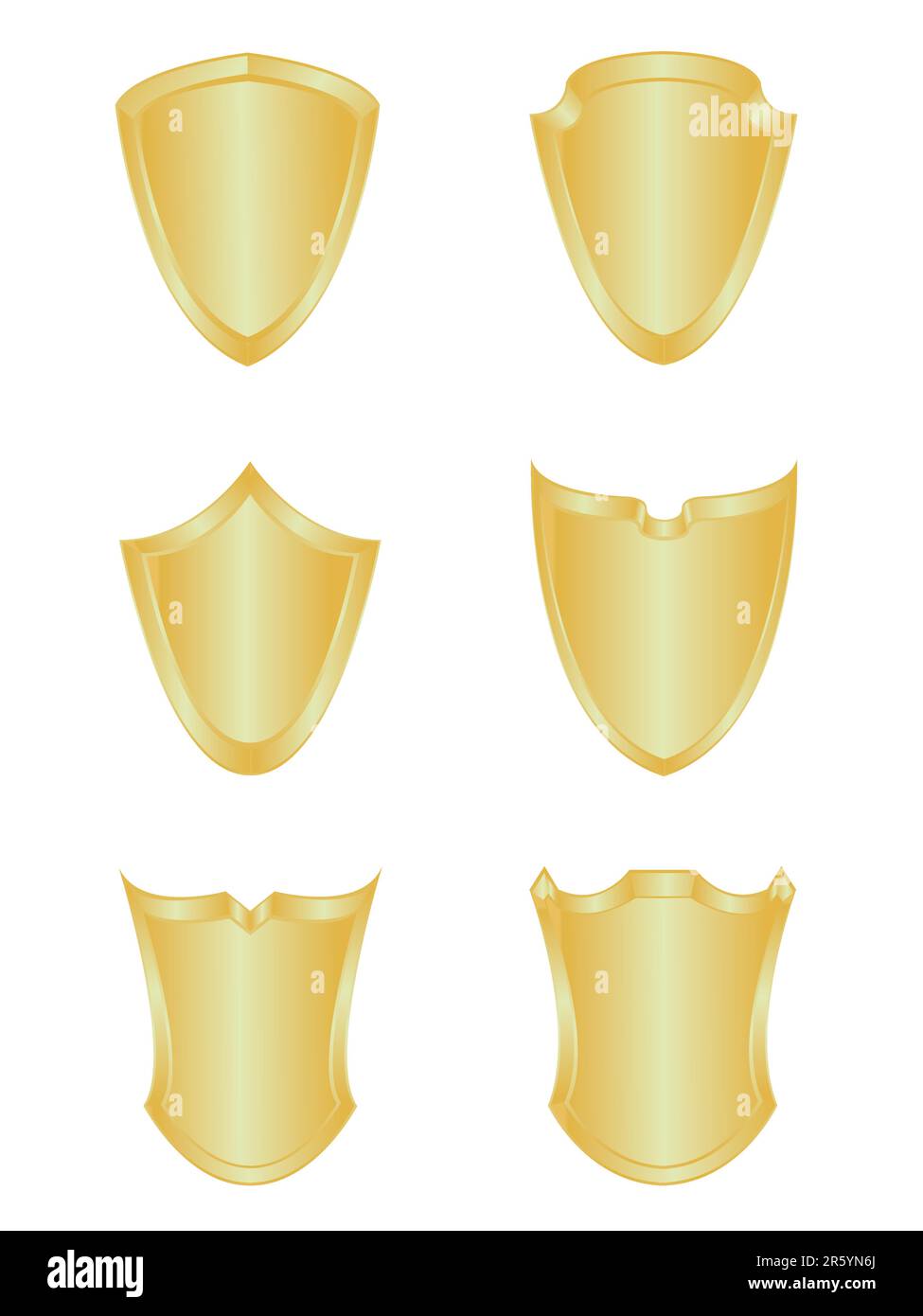 Set of six shields Stock Vector Image & Art - Alamy