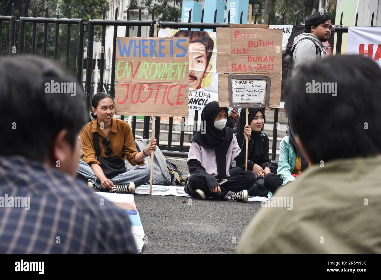 Bandung, Indonesia. 05th June, 2023. Environmental activists who are ...