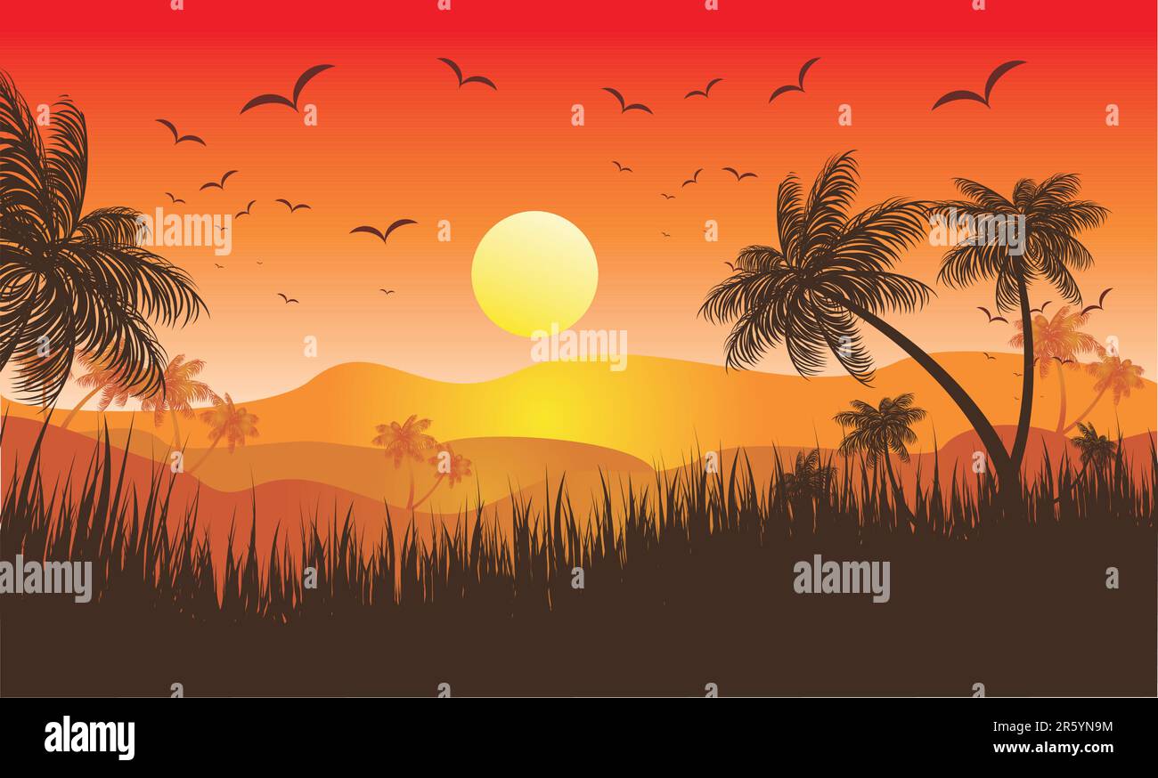 Birds of paradise flying Stock Vector Images - Alamy