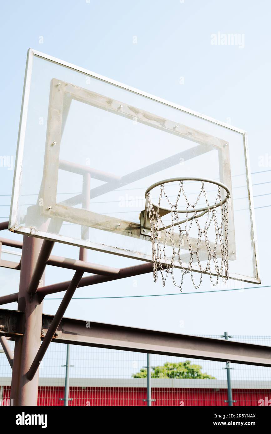 Basketball hoop with backboard Stock Photo - Alamy