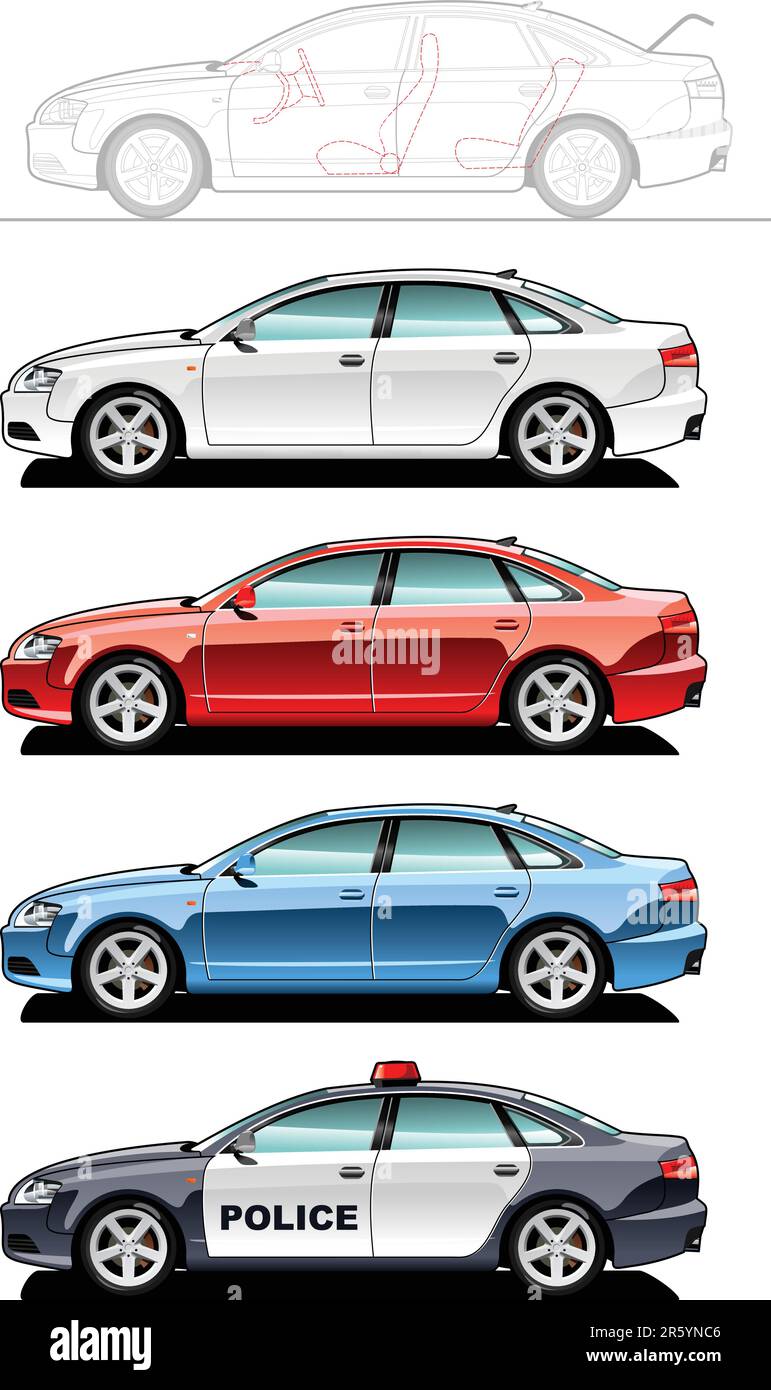 A Vector .eps 8 illustration of cars. (Simple gradients only - no ...