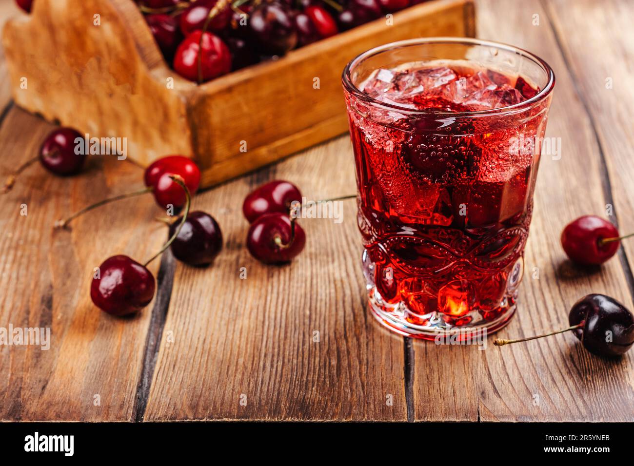 Trendy sleepy girl mocktail. Popular cherry drink for deep sleeping ...