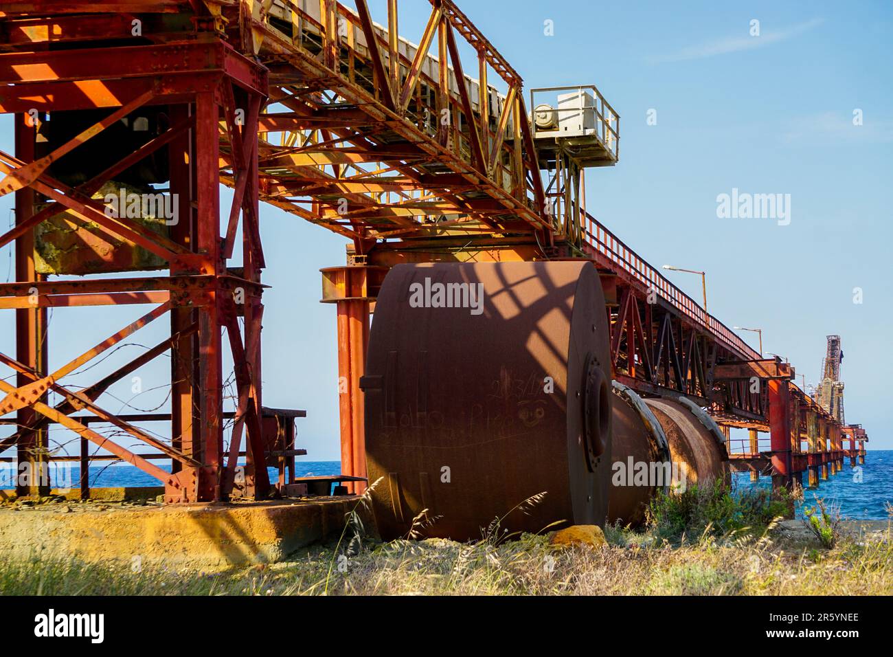 3 April 2023 Nicosia Cyprus. Ancient Copper mine and harbour in Nicosia ...