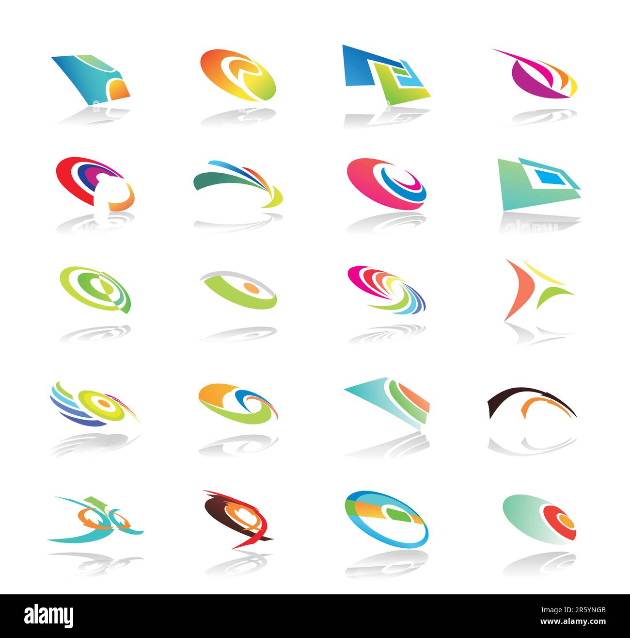 Abstract colorful rainbow spot shapes hi-res stock photography and ...