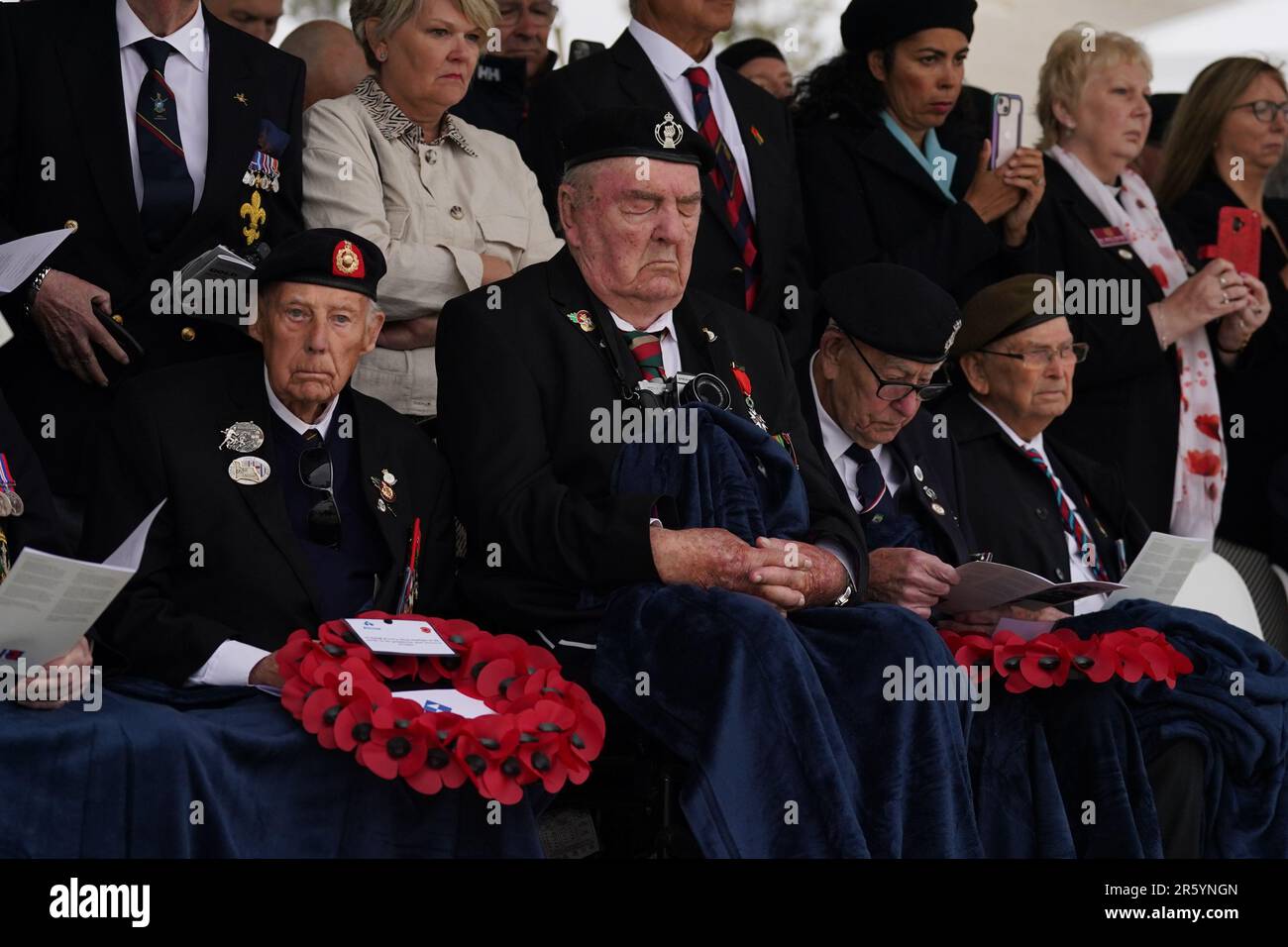 D-Day veterans during the Royal British Legion (RBL) Service of ...