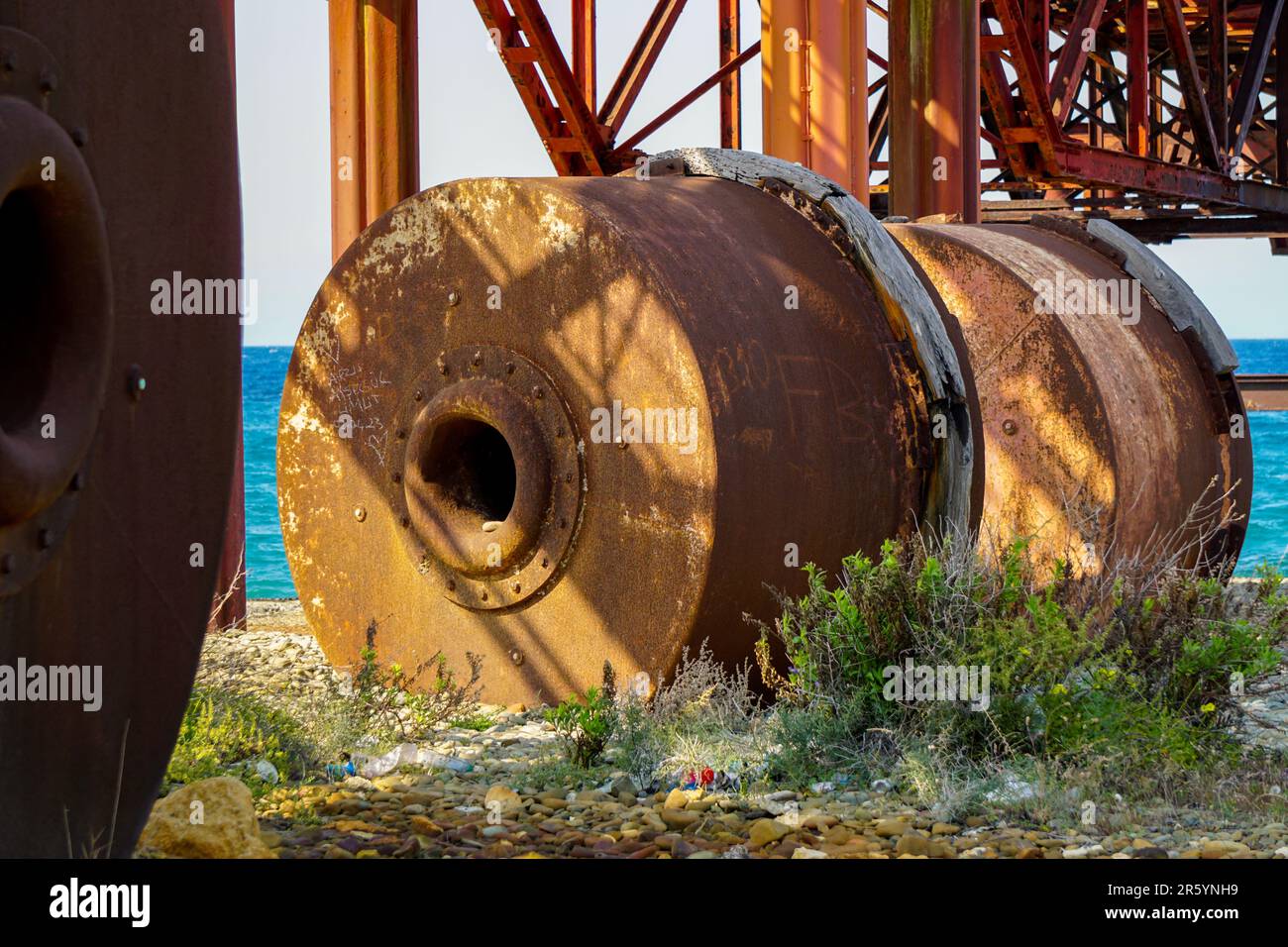 3 April 2023 Nicosia Cyprus. Ancient Copper mine and harbour in Nicosia ...