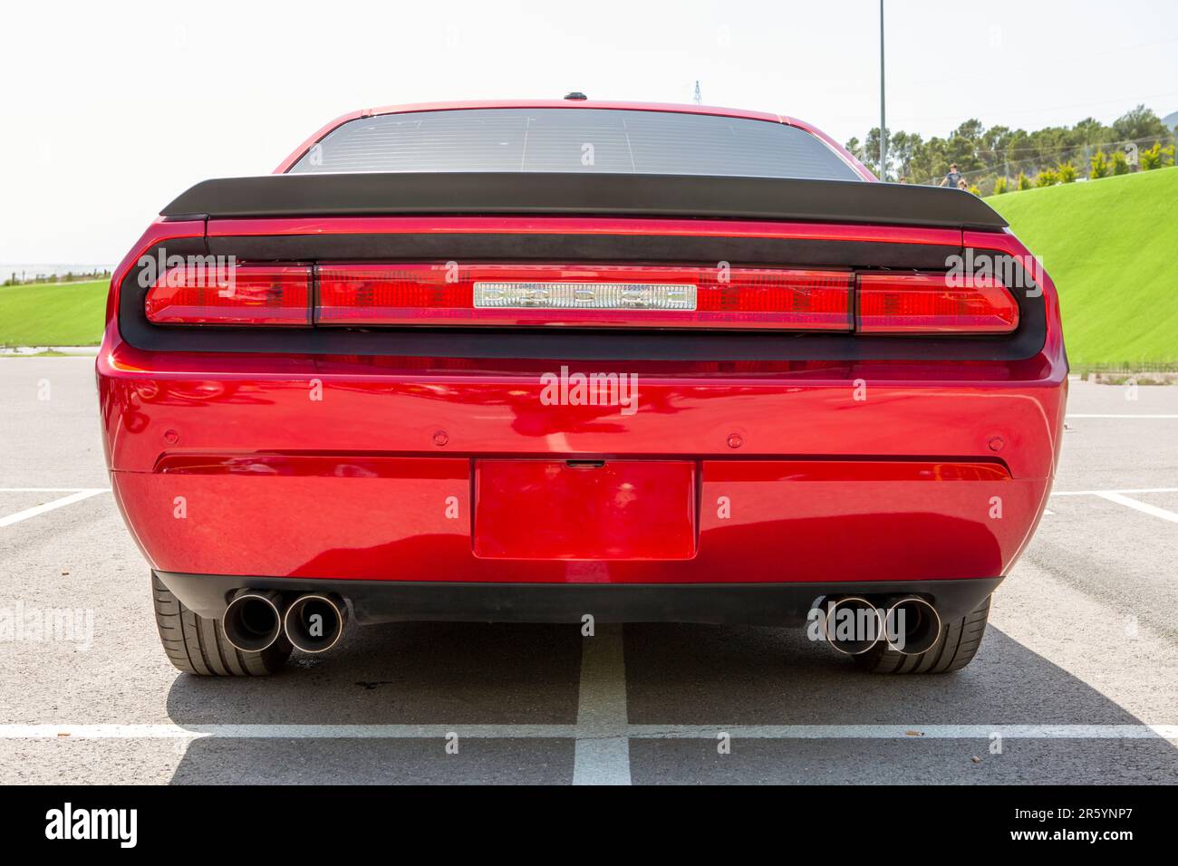 spectacular rear end of classic american sports car from the 70's Stock ...