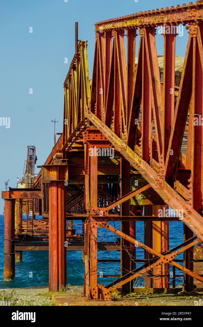 3 April 2023 Nicosia Cyprus. Ancient Copper mine and harbour in Nicosia ...