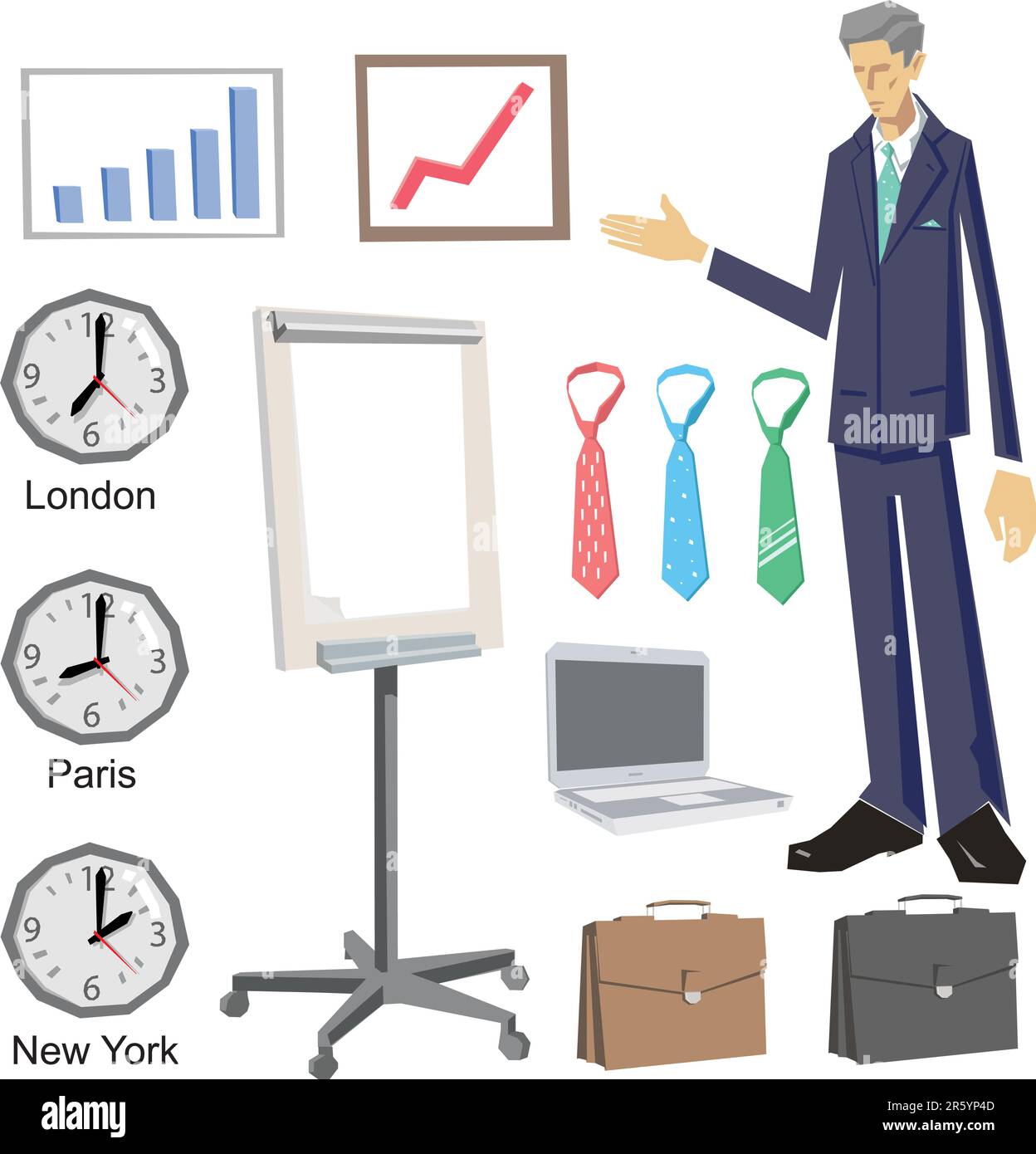 Businessman tie Stock Vector Images - Alamy