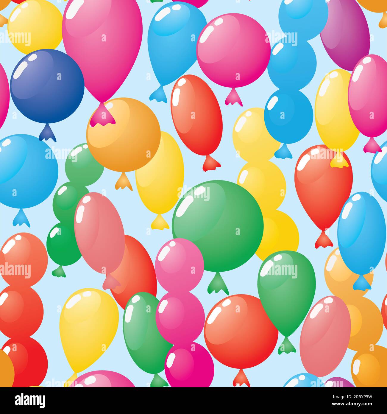 Abstract balloons background. Seamless. Multicolor palette. Vector ...