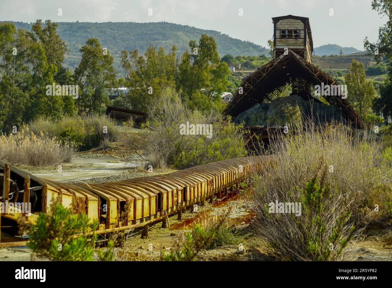 3 April 2023 Nicosia Cyprus. Ancient Copper mine and harbour in Nicosia ...
