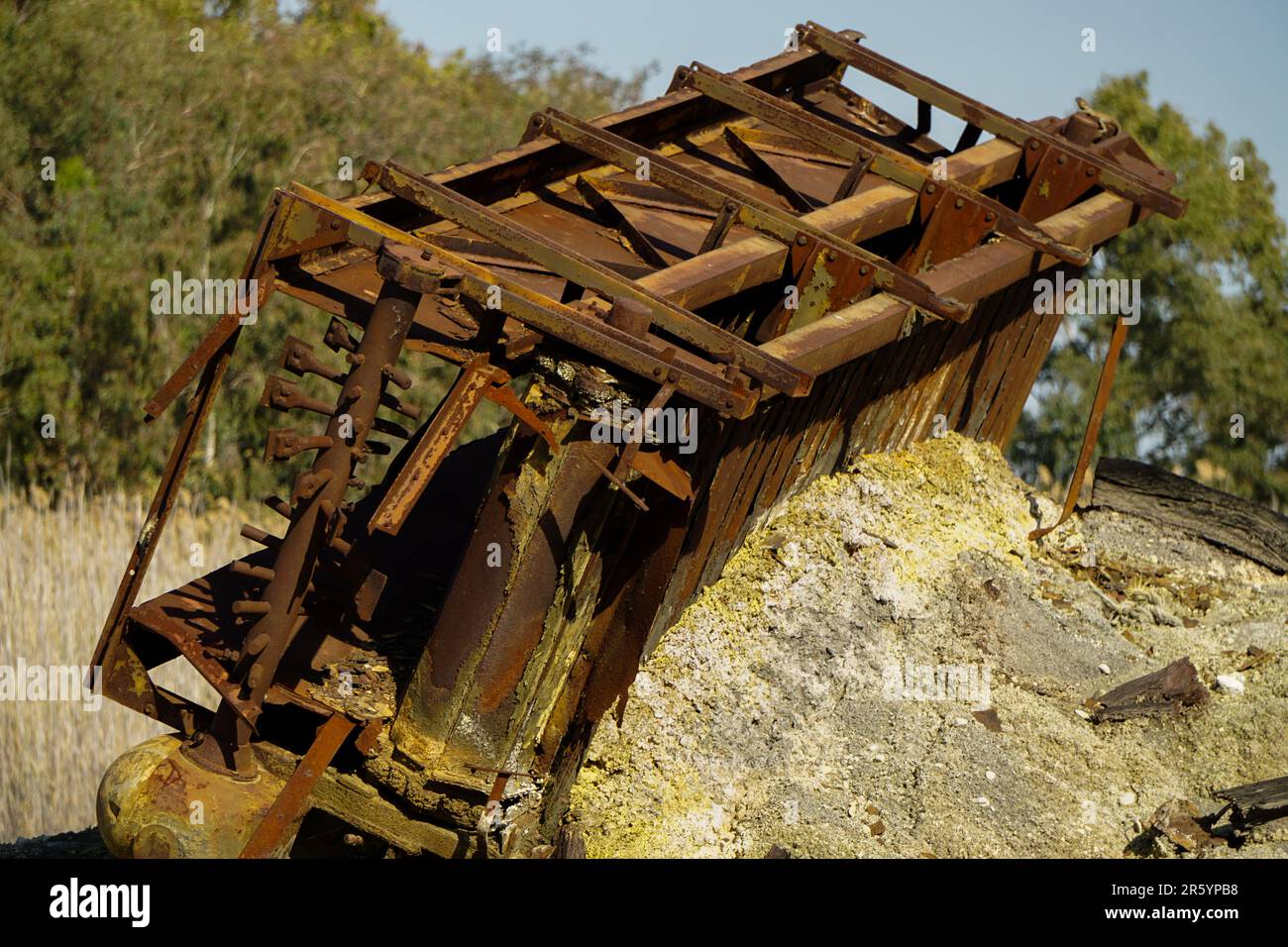 3 April 2023 Nicosia Cyprus. Ancient Copper mine and harbour in Nicosia ...