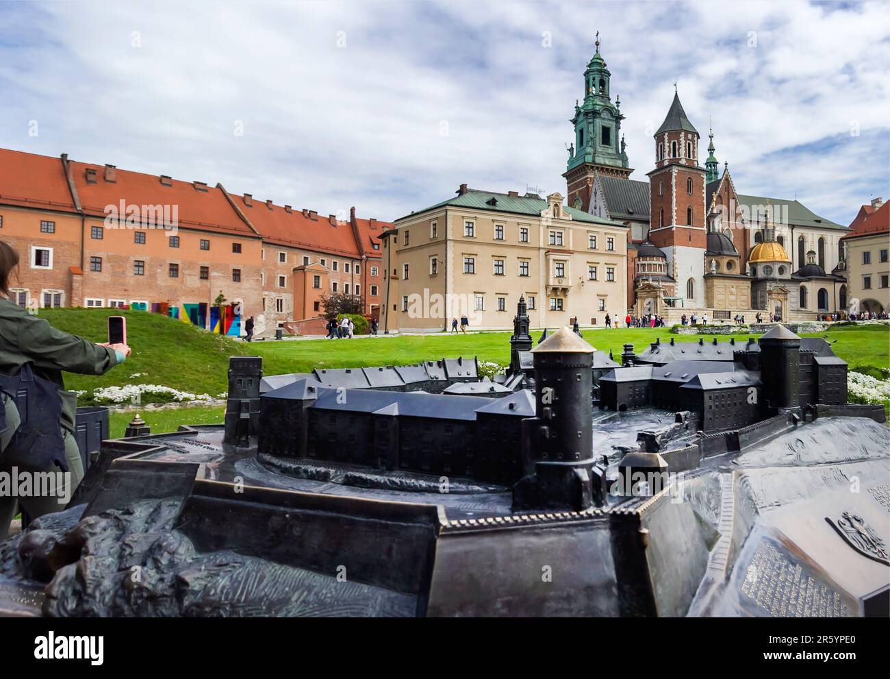 KRAKOW, POLAND - May 2023: Outdoor model of the Old Town of Krakow ...