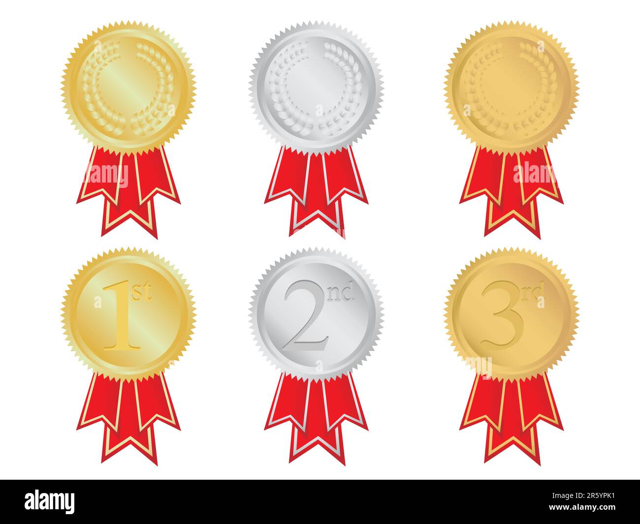 Set of winning medals Stock Vector Image & Art - Alamy