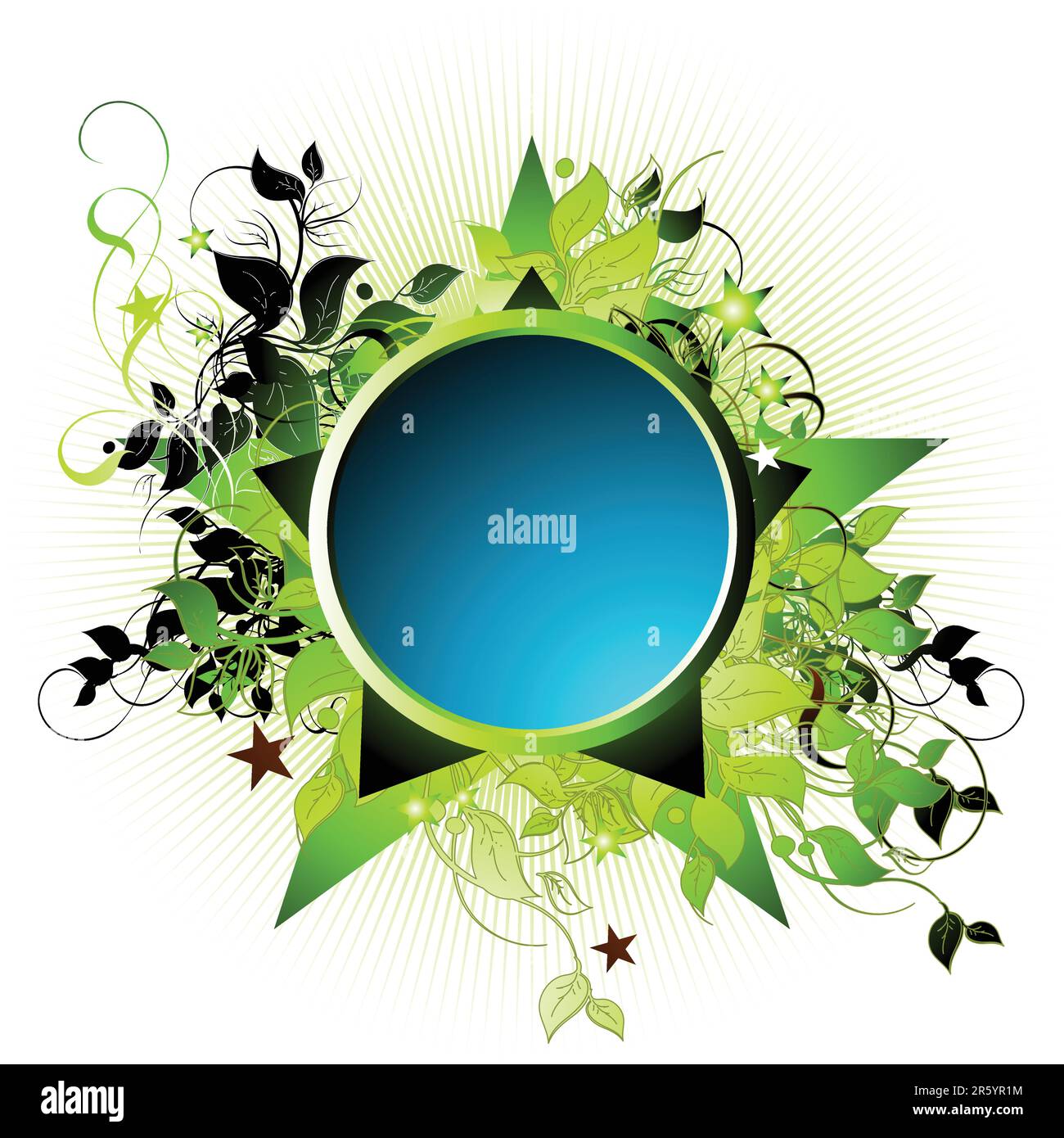floral frame, this illustration may be usefull as designer work Stock ...